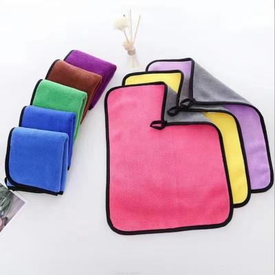 China Customizable Microfiber Auto Drying Towels 30x30cm to 40x40cm 300-1200gsm Coral Fleece for sale