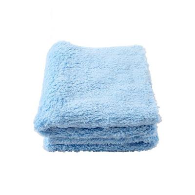 China Edgeless Car Wash Drying Cloth 30x30cm to 60x120cm 320-1200gsm Microfiber Coral Fleece for sale