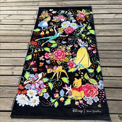 China Custom 100% Cotton Beach Towels 400gsm with Reactive Printing - Multiple Sizes 70x140cm to 100x180cm for sale