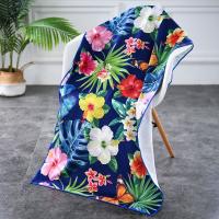 China Edge To Edge Printing Custom Microfiber Beach Towels With Low Cost for sale