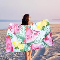 China Microfiber Suede Beach Towel 80x160cm Fast Drying Fade Resistant Full Body Coverage for sale