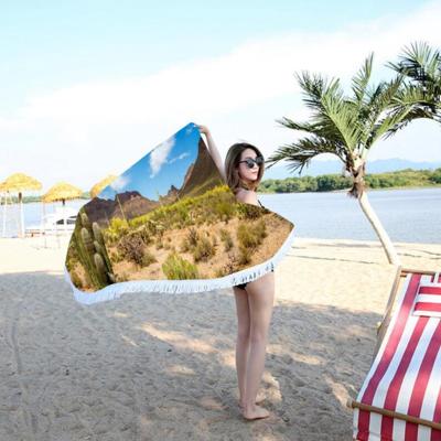 China Microfiber Round Beach Towel 60x60