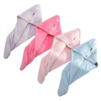 China 25x65cm Microfiber Hair Towel Wrap - 200-600gsm Custom Weight, Antibacterial & Washable for sale
