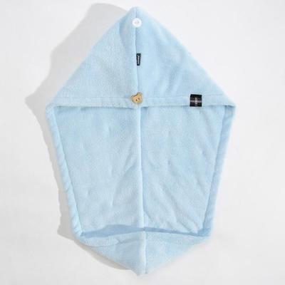 China Microfiber Hair Wrap Drying Towel 26x66cm 220-580gsm Customizable Absorbent Coral Fleece for sale