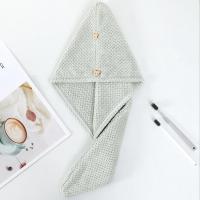 China Custom Microfiber Hair Drying Towel 260-530 GSM with Waffle Weave and Multiple Certifications for sale