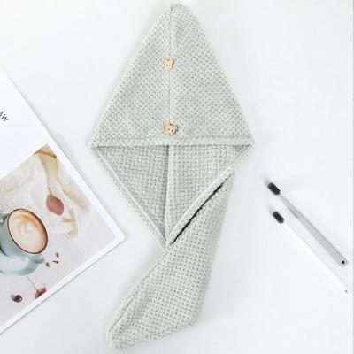 China Custom Microfiber Hair Drying Towel 260-530 GSM with Waffle Weave and Multiple Certifications for sale