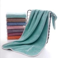 China Coral Fleece Microfiber Hair Towel 35x75cm 280-460gsm Highly Absorbent Quick Drying for sale
