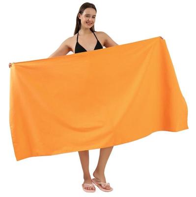 China Soft Touch Antibacterial Fast Drying Bath Towels Microfiber Suede Fabric 160x80cm 150-320gsm for sale