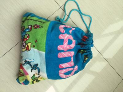 China Custom 100% Cotton Beach Towels 140x70cm to 90x180cm with Beach Bags for sale
