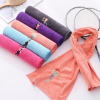 China Custom Microfiber Gym Face Towel 66x33cm to 100x40cm Size 240-440gsm Weight Velour Fabric for sale