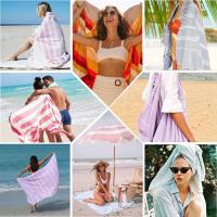China Sand-Free Tassel Beach Towel 100x200cm 130-300gsm Quick Dry Cotton with Custom Sizes and Certifications for sale