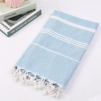 China Turkish Cotton Beach Towels 100x200cm 310 GSM - Custom Sizes & Tassels with GRS/ISO Certification for sale