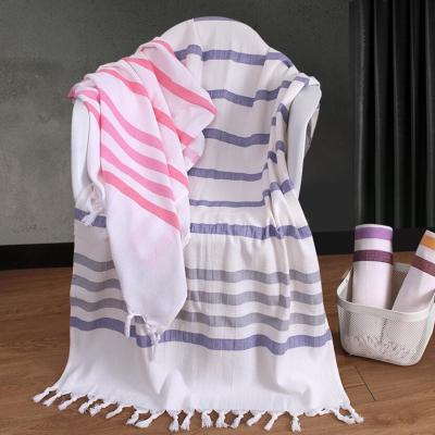 China Custom 100% Cotton Hammam Beach Blanket 140x70cm to 200x100cm Size 125-285gsm Weight for sale