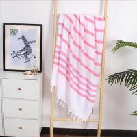China 100% Cotton Hammam Beach Towel 80x160cm Lightweight 100-350gsm Yarn-Dyed Custom Manufacturing for sale
