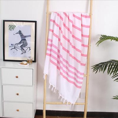 China 100% Cotton Hammam Beach Towel 80x160cm Lightweight 100-350gsm Yarn-Dyed Custom Manufacturing for sale