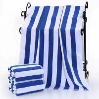 China Customizable 100% Cotton Striped Beach Towels 420-720gsm in 70x140cm to 100x200cm Sizes for sale