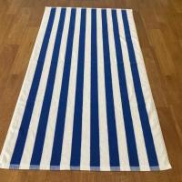 China Custom Blue and White Striped Cotton Bath Towels 70-180cm Size 370-740gsm Weight with Custom Logo for sale