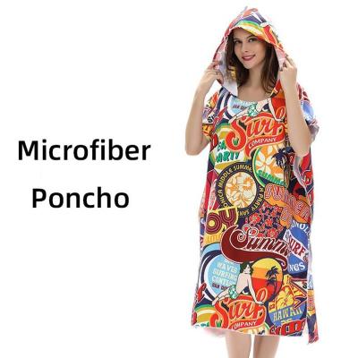 China Quick Dry Microfiber Changing Poncho Towel 80x80cm to 95x110cm | 155-355gsm Custom Weight & Printing for sale