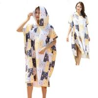 China Custom Microfiber Poncho Towel 85x85cm to 95x110cm Quick Dry 165-345gsm Beach Towel for sale