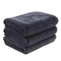 China thick 1200gsm Microfiber Car Cleaning Cloth Plain Solid Color Super Water Absorbent for sale