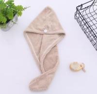 China Premium Microfiber Hair Wrap Towel 26x66cm Coral Fleece Fast Drying Reusable for sale