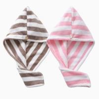 China 2-Pack Superfine Fiber Hair Towels 25x65cm Fast Drying Anti-Frizz Microfiber Hair Care for sale