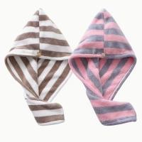 China 2-Pack Microfiber Hair Drying Caps 25x65cm 270-500gsm Ultra-Absorbent Quick-Dry for sale
