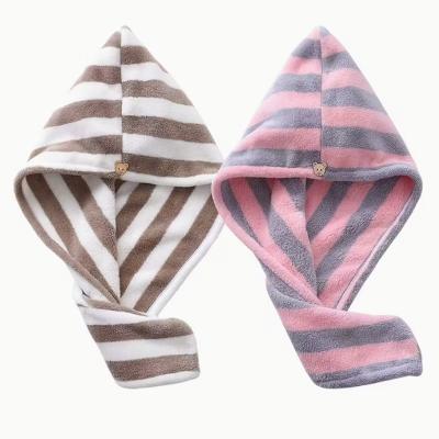 China 2-Pack Microfiber Hair Drying Caps 25x65cm 270-500gsm Ultra-Absorbent Quick-Dry for sale