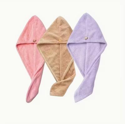 China 3PCS Macaron Color Microfiber Hair Drying Towel 25x65cm 270-500gsm Ultra Absorbent for sale