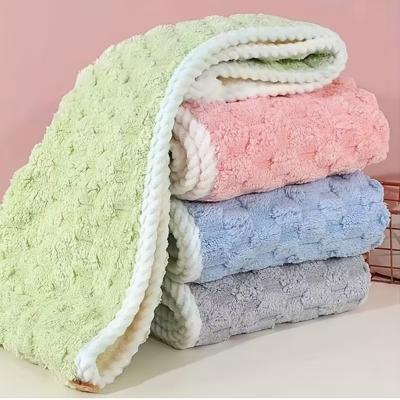 China Double-Layer Thickened Quick-Drying Head Wrap 25x65cm 270-500gsm Microfiber Hair Towel for sale