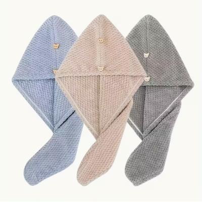 China Customizable Quick Dry Microfiber Headscarf 25x65cm 260-530gsm Waffle Weave Hair Care for sale