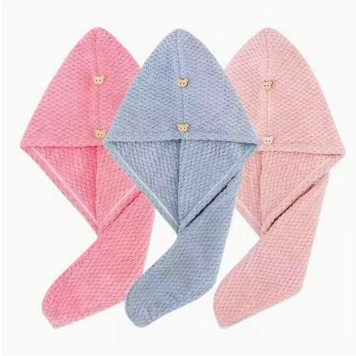 China 100% Polyester Microfiber Headscarf Set 25x65cm 270-500gsm Quick-Drying Hair Towel for sale