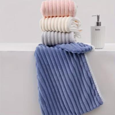 China Quick-Dry Microfiber Hair Towel Cap 25x65cm 270-500gsm Coral Fleece Snug Fit for sale