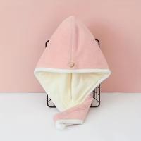 China Customizable Coral Fleece Microfiber Hair Drying Cap 25x65cm 270-500gsm Quick-Dry Moisture-Wicking for sale