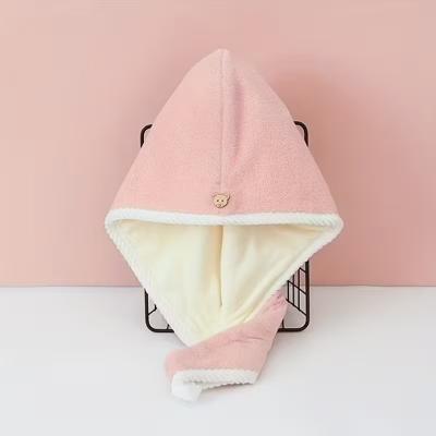 China Customizable Coral Fleece Microfiber Hair Drying Cap 25x65cm 270-500gsm Quick-Dry Moisture-Wicking for sale