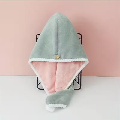 China Ultra Soft Microfiber Hair Drying Cap 25x65cm 270-500gsm Absorbs Water Fast Frizz Free for sale