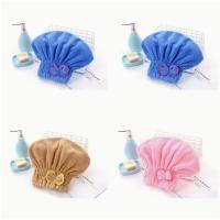 China Custom Coral Fleece Bowknot Hair Drying Towel for Women Fast Drying 70x140cm for sale