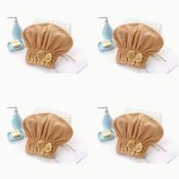 China Custom Coral Fleece Hair Drying Cap Super Absorbent Quick Dry Microfiber Towel 60x80cm for sale