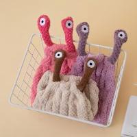 China Customizable Plush Hair Towel Coral Fleece Soft Quick-Dry 60x30cm for sale