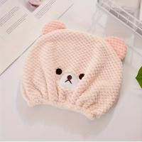 China Custom Microfiber Coral Fleece Hair Towel Wrap Quick Dry Anti Frizz 50x100cm for sale