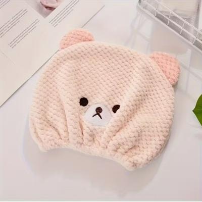 China Custom Microfiber Coral Fleece Hair Towel Wrap Quick Dry Anti Frizz 50x100cm for sale
