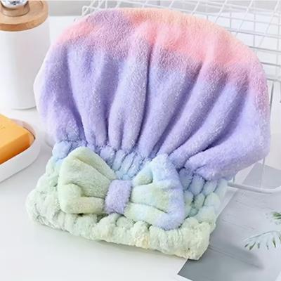 China Customizable Coral Fleece Microfiber Hair Cap 60x60cm Quick Dry Durable for sale