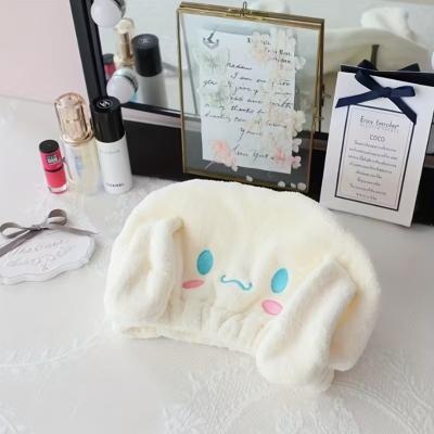 China Hello Kitty Sanrio Hair Drying Cap Coral Fleece Gentle on Scalp Custom Size 1pc for sale