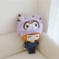 China Sanrio Quick-Dry Hair Wrap Cap Coral Fleece Custom Size Fast Moisture Absorption for sale
