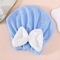 China Custom Coral Fleece Hair Towel Cap Quick Dry Absorbent 3D Cartoon Design SEDEX 4P Certified for sale