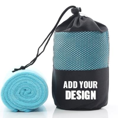 China Premium Microfiber Sport Towel with Mesh Pouch – Fast Drying & Compact Design for sale