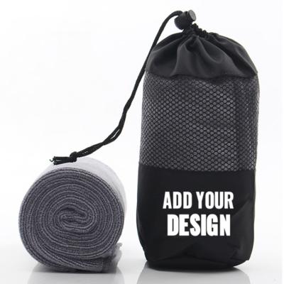 China Fast Drying Microfiber Sports Towel 40x80cm with Mesh Pouch for Travel Gym for sale