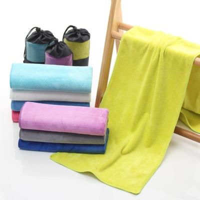China 290gsm Super Absorbent Odor Control Microfiber Workout Towel 40x80cm with Mesh Bag for sale