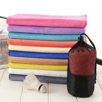 China Super Soft 260gsm Microfiber Gym Towel 40x80cm Quick Dry with Mesh Pouch for sale