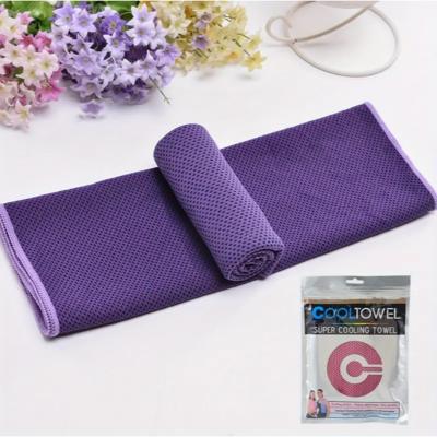 China Custom Microfiber Cooling Towel 30x70cm Quick Dry Antibacterial Sport Towel for sale